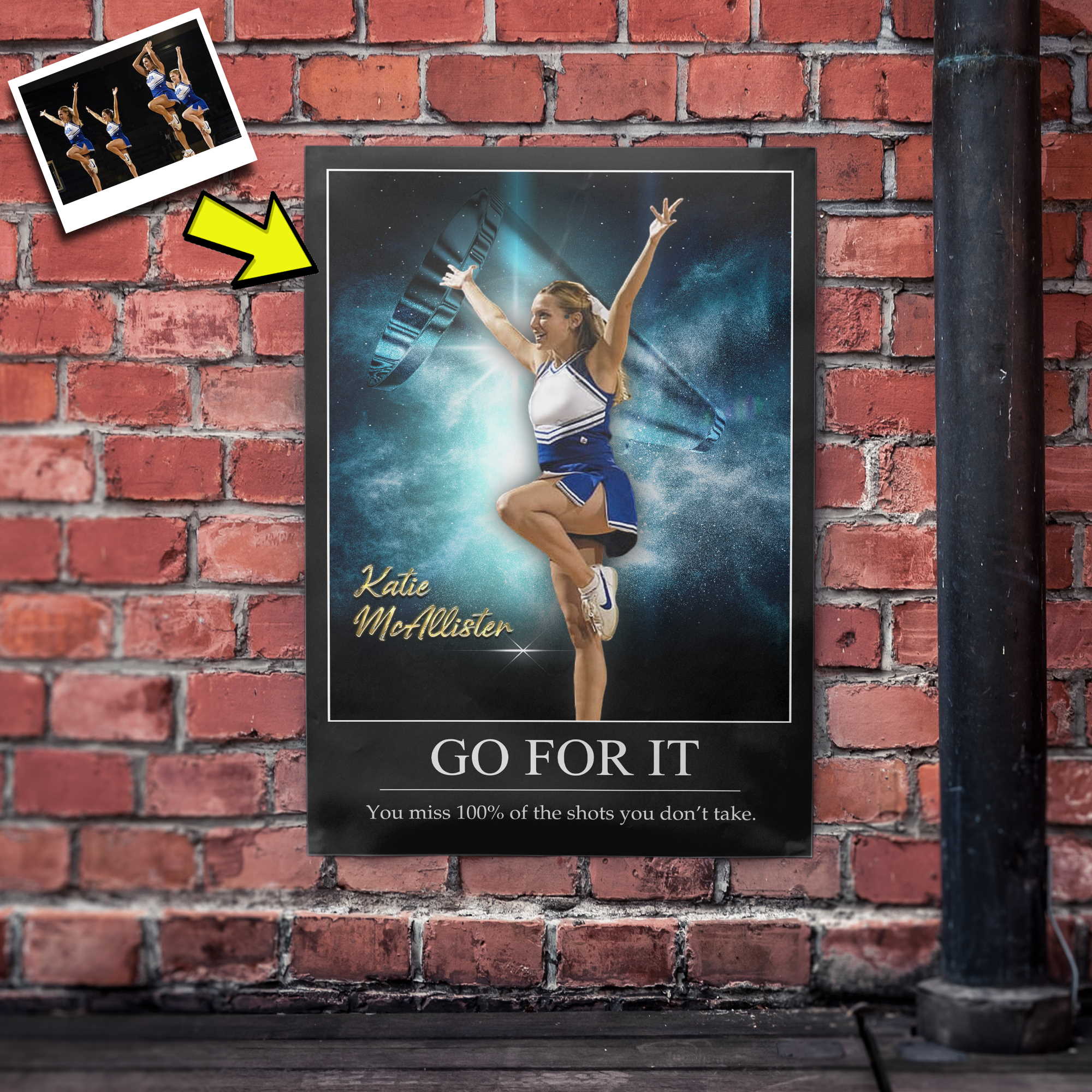 "Electric Moment" Custom Cheer Wall Art | MyFaveAthlete